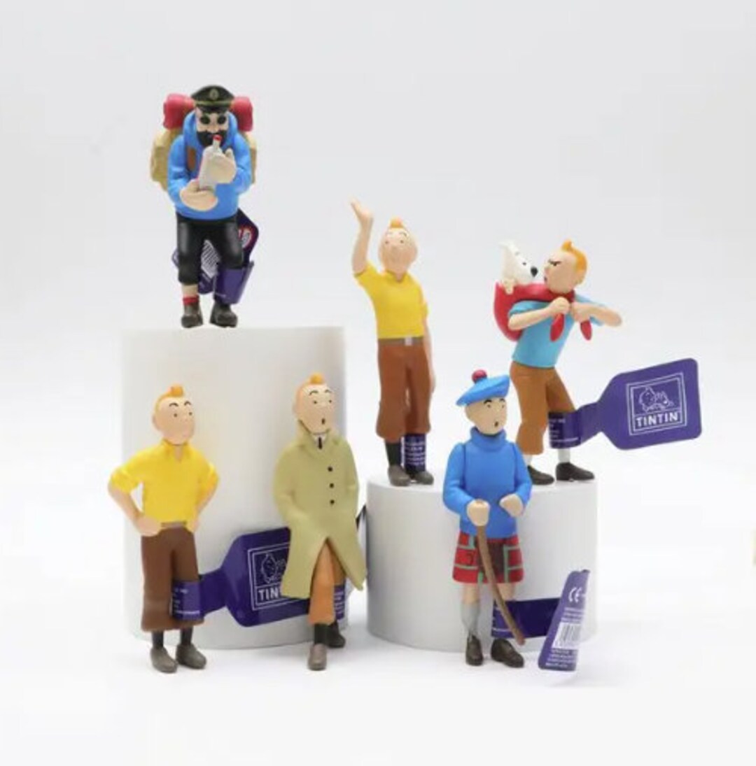 The Adventures of Tintin and Snowy Figures - Etsy