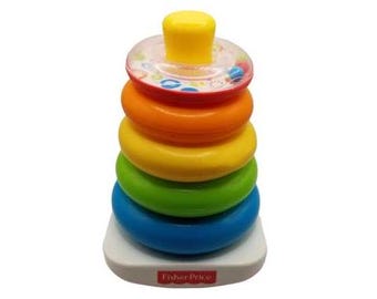 Fisher Price Rock a Stack 740, Tall Version of Vintage Skill Building ...