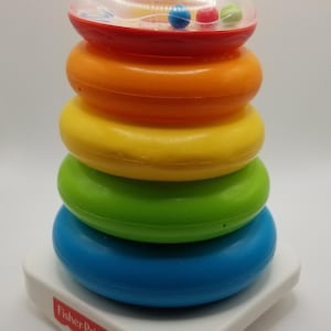 Vintage Fisher Price Rock-a-stack Ring Toy - Etsy