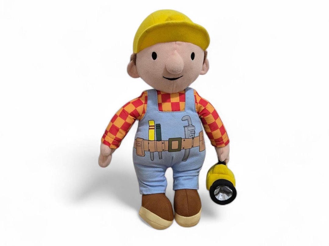 Vintage Hasbro Bob the Builder Plush Figure – 34cm Tall - Etsy
