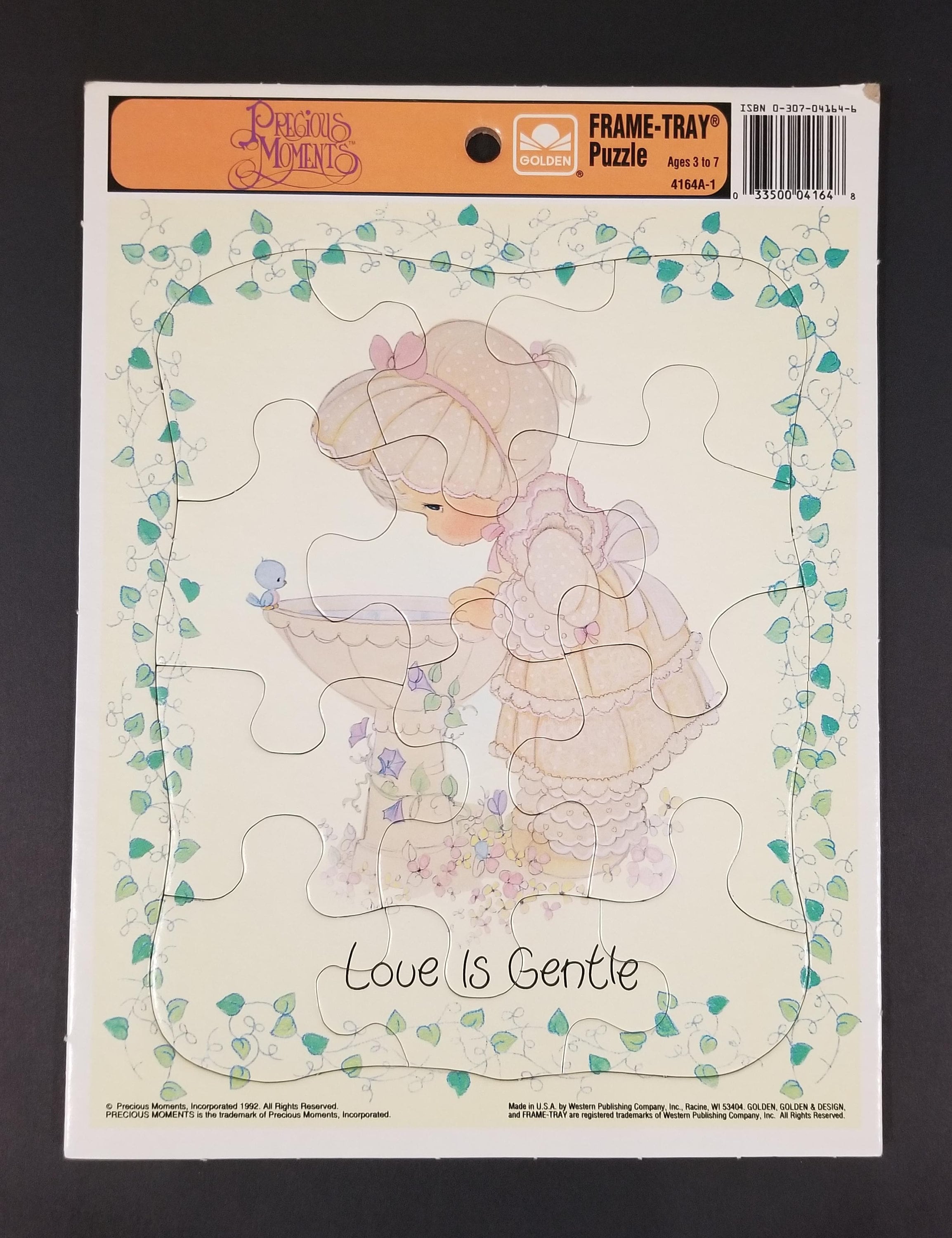 Vintage Golden Frame-tray-puzzle 1990's - Etsy