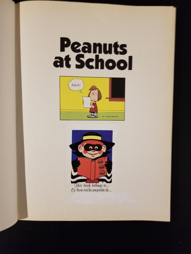 Peanuts at School Vintage Book - Etsy