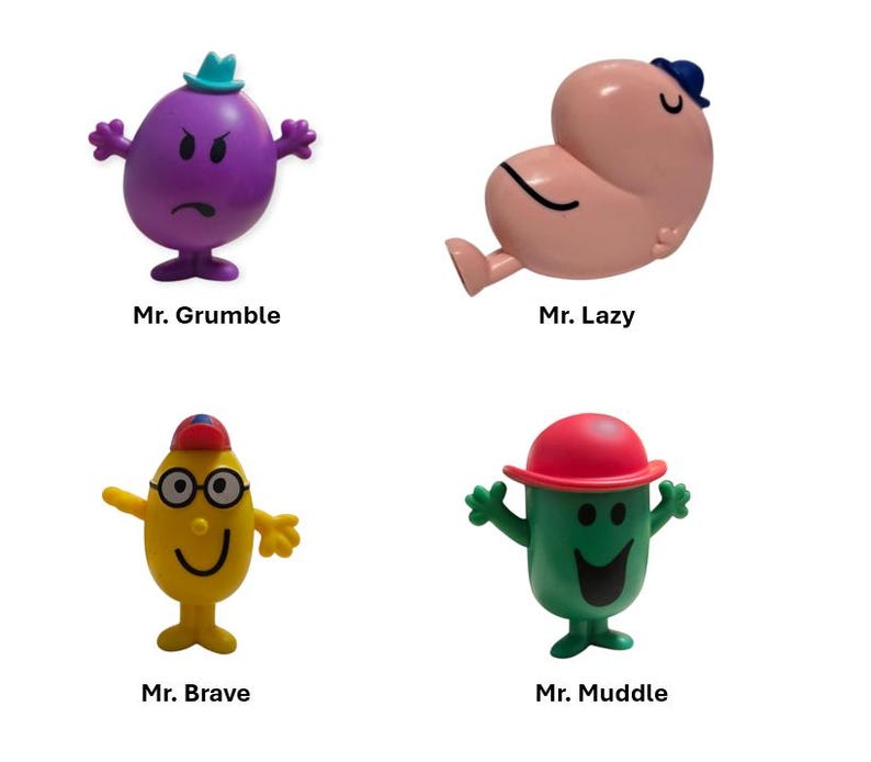 Mcdonald’s Mr. Men Happy Meal Toys – Classic Cartoon Figures – You Pick ...