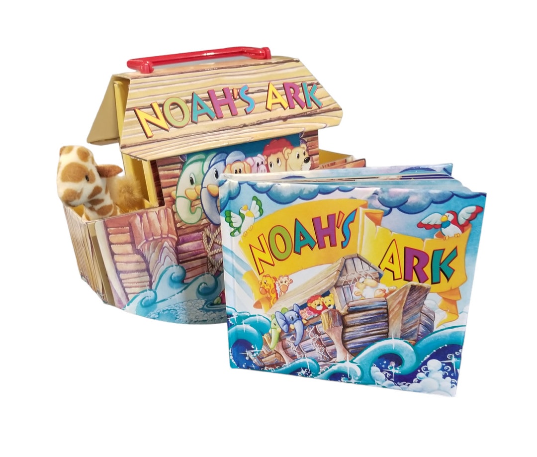 Vintage 1990's Noah's Ark Board Book in Carry Case - Etsy