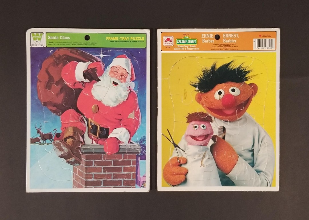 Vintage Golden Frame-tray-puzzle - 1970's - Etsy