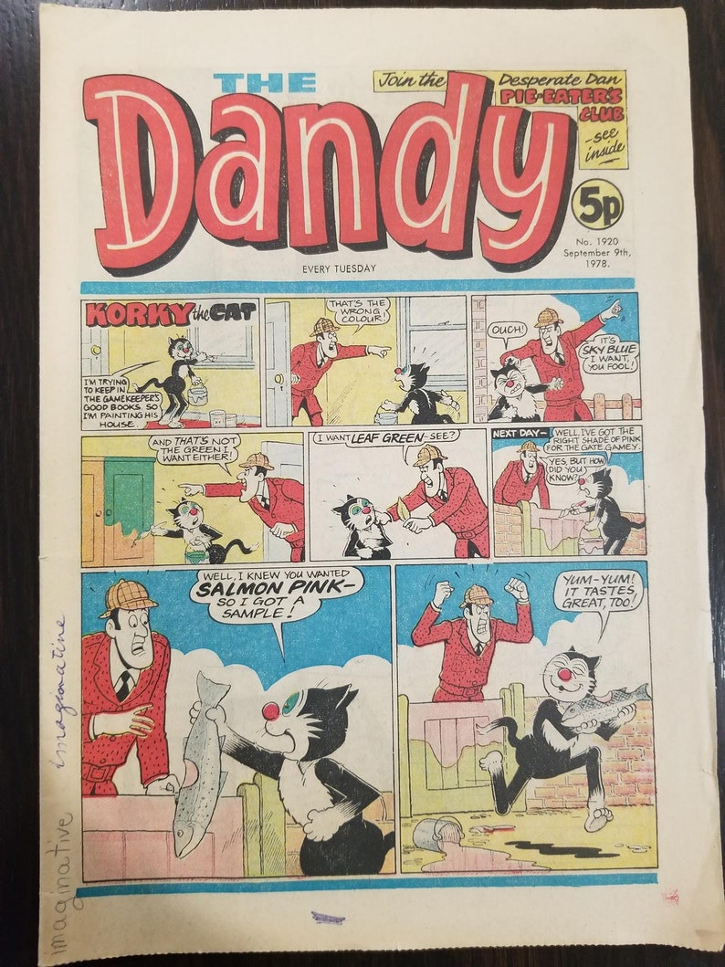 Dandy Comic, 1978 - Vintage Book - Etsy