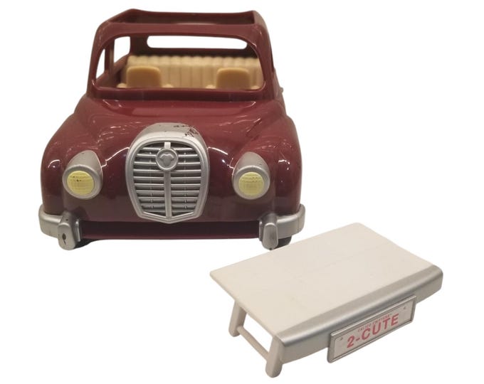 Calico Critters Red Family Saloon Car With Pull Out Picnic Table - Etsy