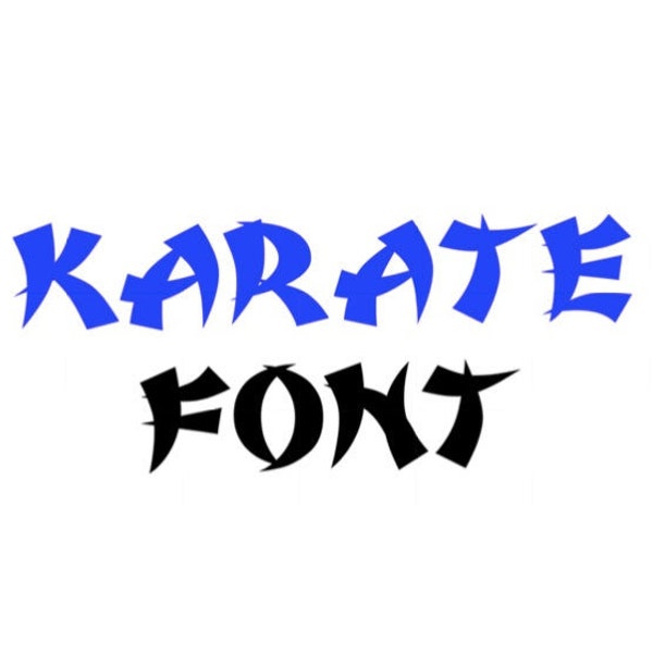 Karate Font - Etsy