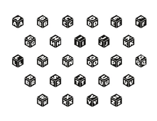 Cube Block Monogram Font SVG Studio 3 Silhouette Cut File for - Etsy