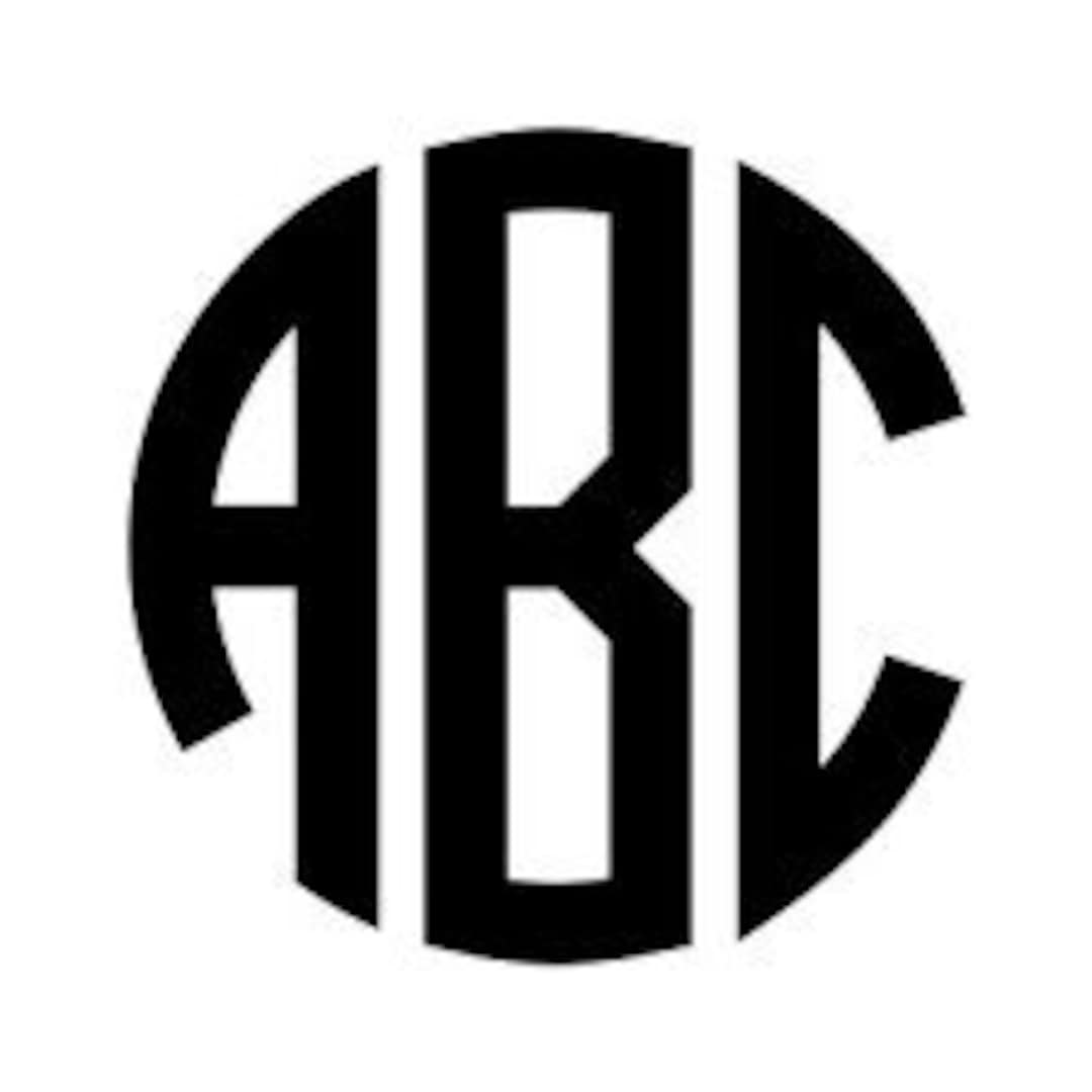 Circle Monogram Font SVG Studio 3 Silhouette Cut File for Cutting ...