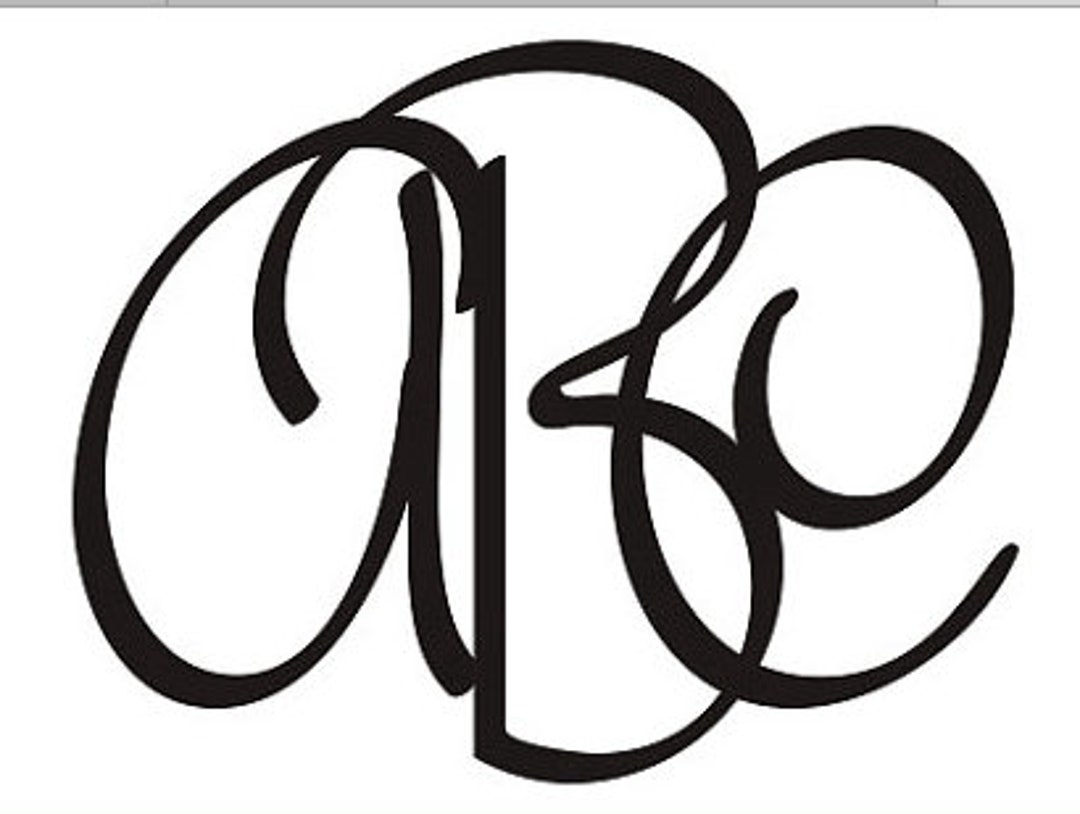Handwritten Monogram Font SVG Studio 3 Silhouette Cut File for Cutting ...