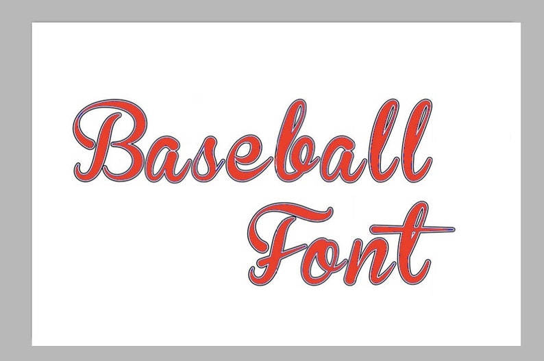 Baseball Monogram Font SVG JPEG EPS Cricut Silhouette Cut - Etsy