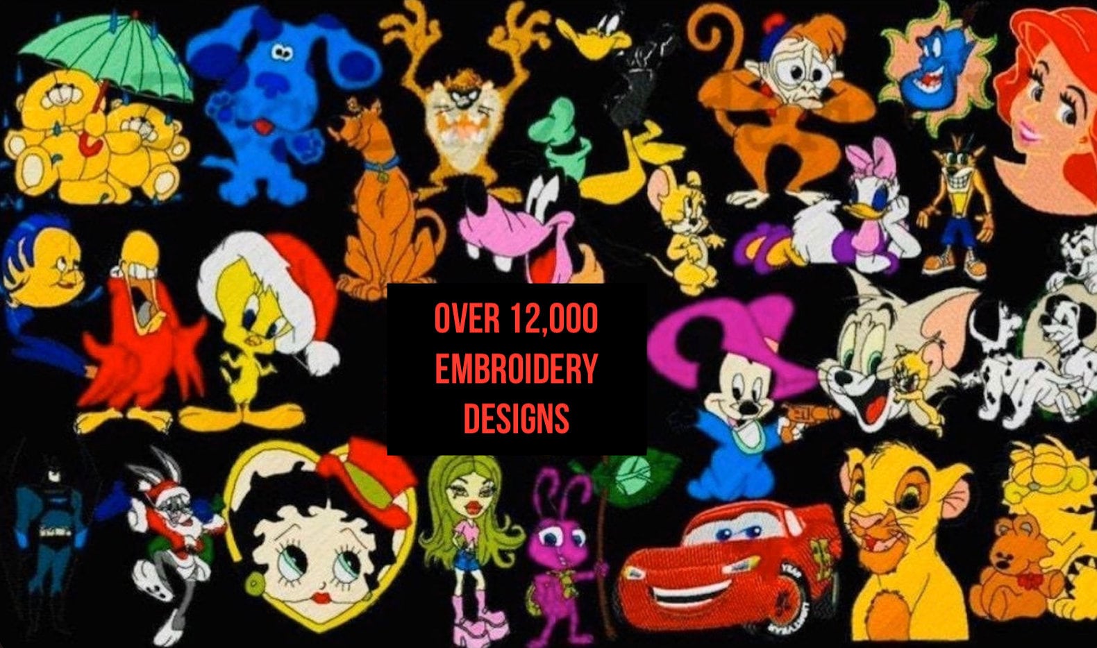Machine Embroidery Designs Over 12,000 Cartoon Designs- PES - Etsy