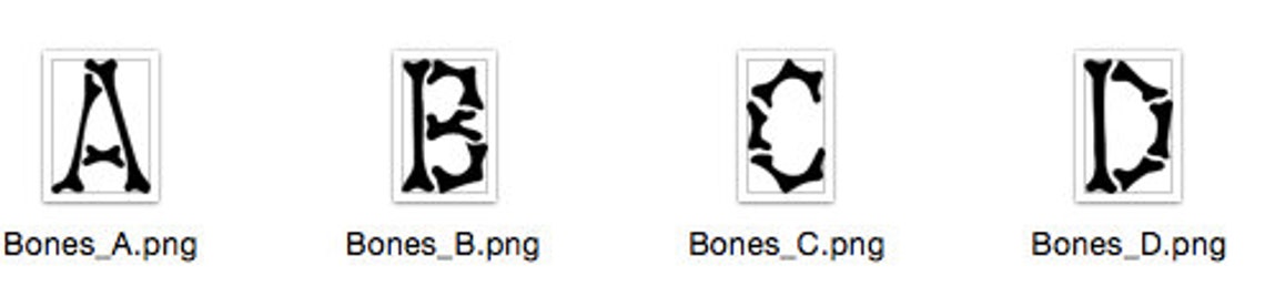 Bones Monogram Font SVG Studio 3 Silhouette Cut File for Cutting ...
