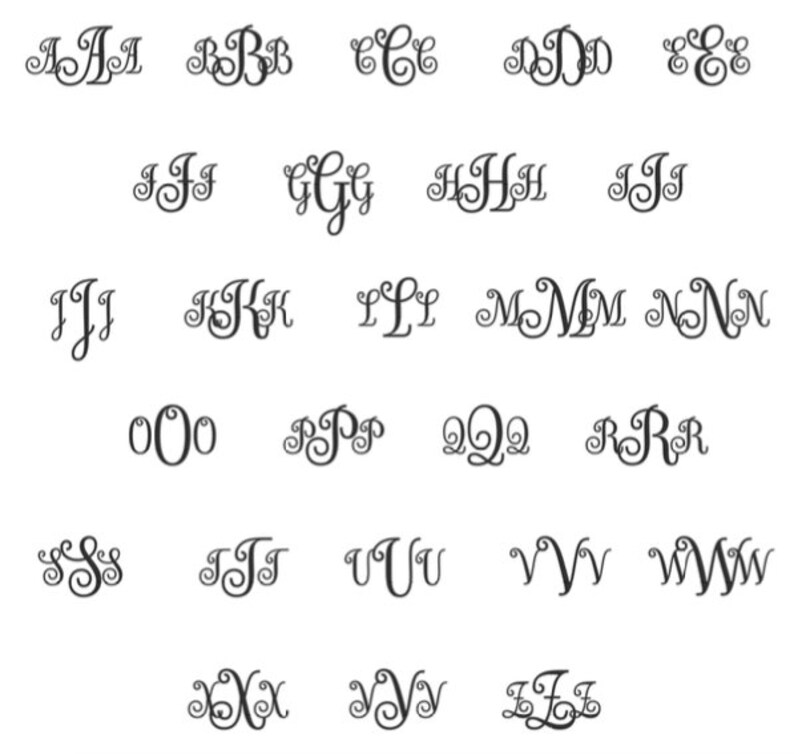 Interlock Fancy Monogram Font SVG DXF Cricut Silhouette Cut File for ...