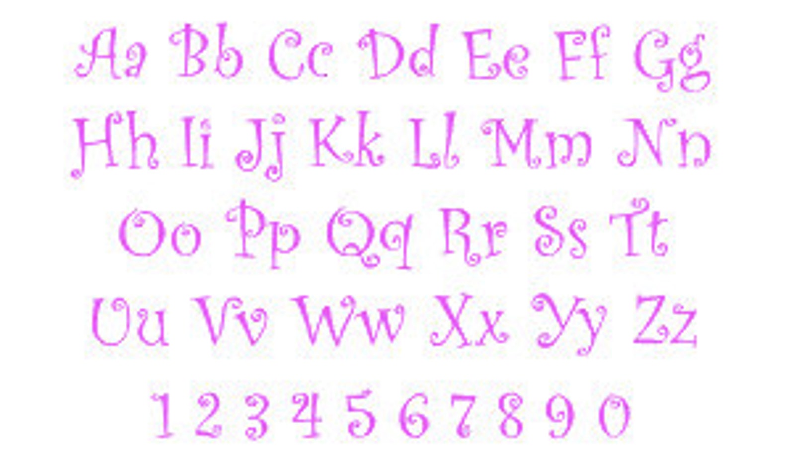 Curly Font Monogram Font SVG Studio 3 Silhouette Cut File for Cutting ...