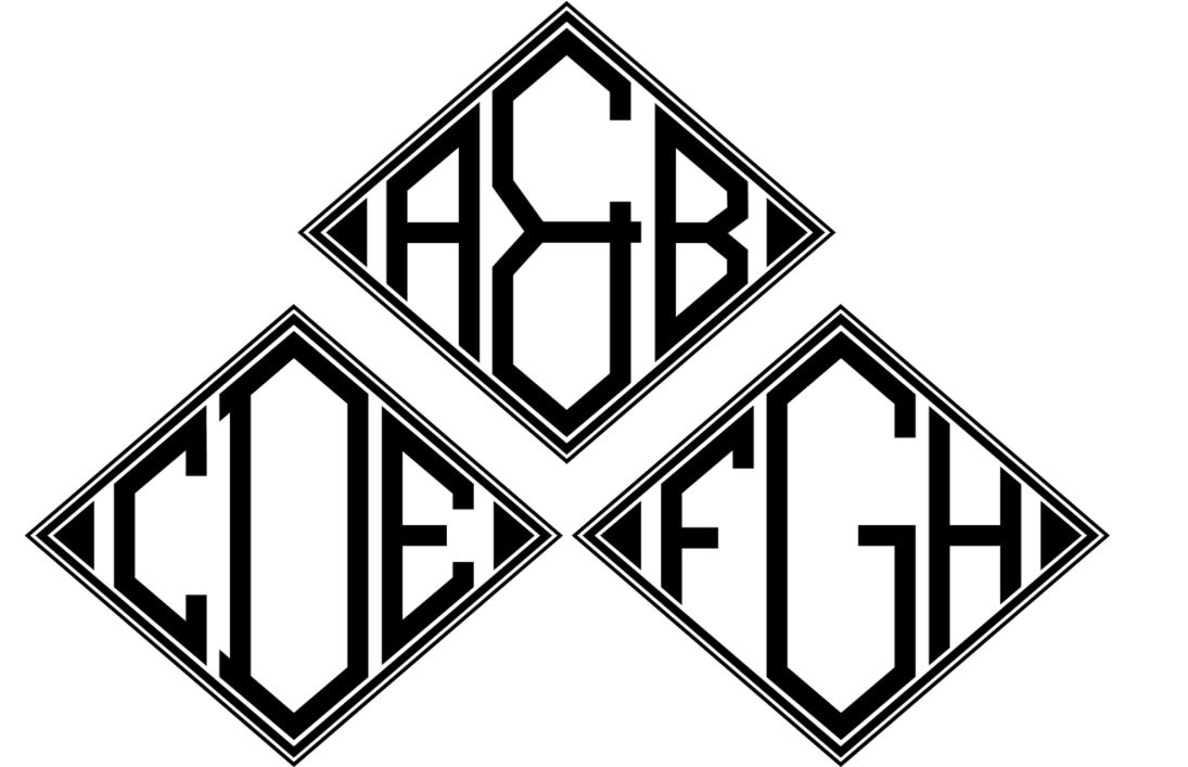 Diamond Monogram Font SVG JPEG EPS Cricut, Silhouette Cut File for ...