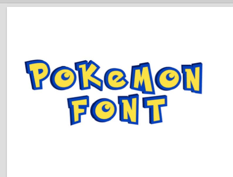 Pokemon Go Monogram Font W/ Frames SVG DXF Silhouette Cut File for ...