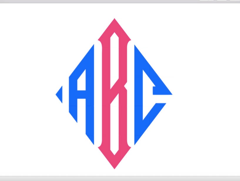 Diamond Monogram Font SVG JPEG EPS Cricut, Silhouette Cut File for ...