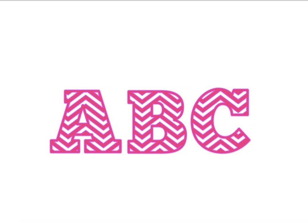 Chevron Monogram Font SVG Studio 3 Silhouette Cut File for Cutting ...