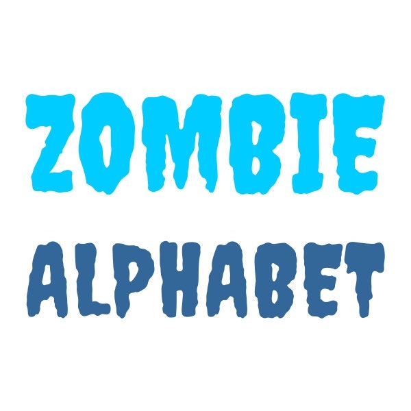 Zombie Alphabet Monogram Font SVG DXF Cricut, Silhouette Cut File for ...