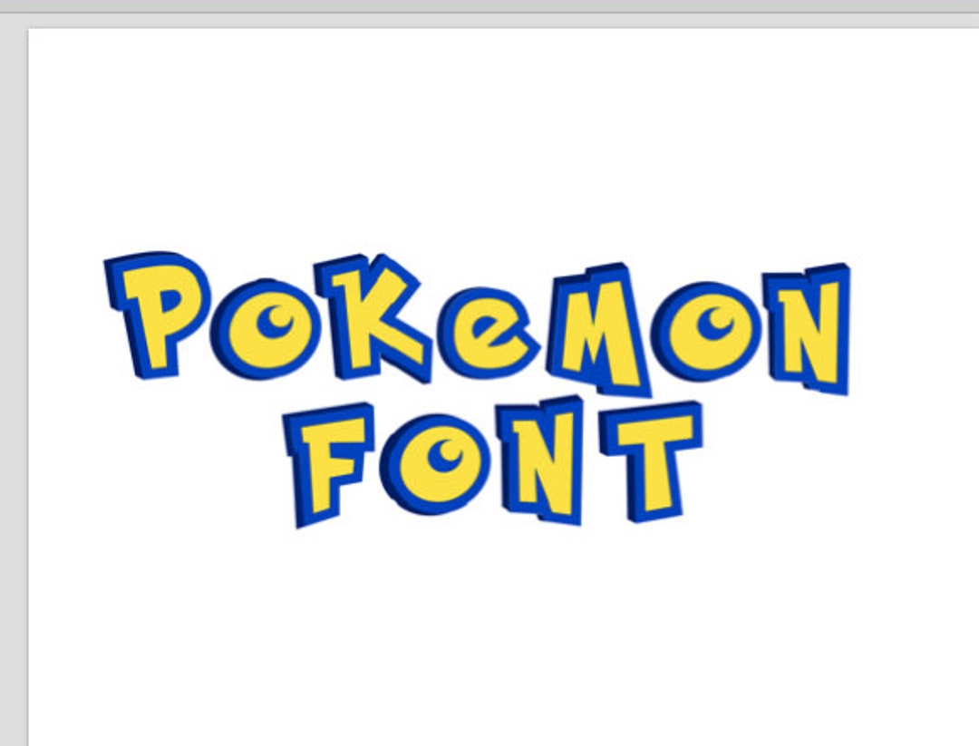 Pokemon Monogram Font SVG DXF Silhouette Cut File for Cutting Machines ...