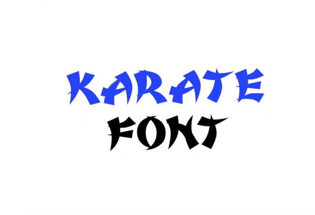 Karate Monogram Font SVG Silhouette Cut File for Cutting Machines - Etsy