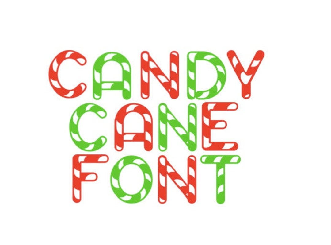 Candy Cane Font SVG Studio 3 Silhouette Cut File for Cutting Machines ...