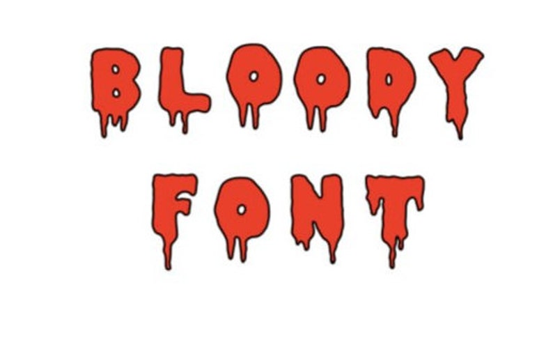 Bloody Halloween Font SVG Cricut, Silhouette Cut File for Cutting ...