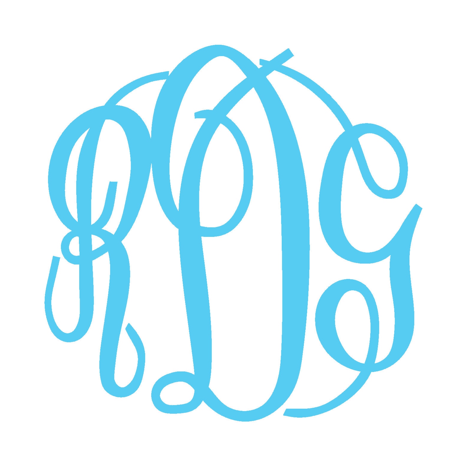 Master Circle Script Monogram Font SVG Studio 3 Silhouette Cut File for ...