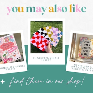 DIY Bookish Kindle Insert Kit, Create Your Own Template - Print at Home ...