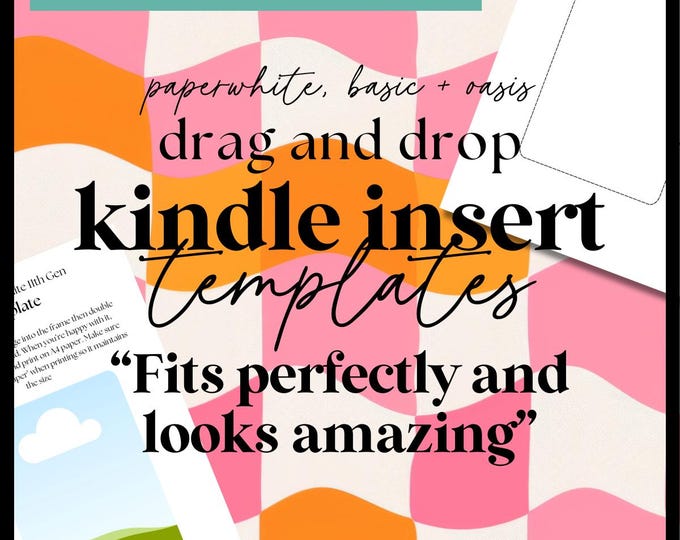 Kindle Insert for Clear Case, Kindle Inserts Template, Kindle Case ...