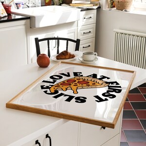 Love at First Slice Pizza Print, Kitchen Prints, Kitchen Wall Art ...