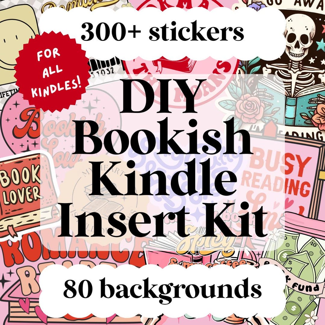 DIY Bookish Kindle Insert Kit, Create Your Own Template - Print at Home ...