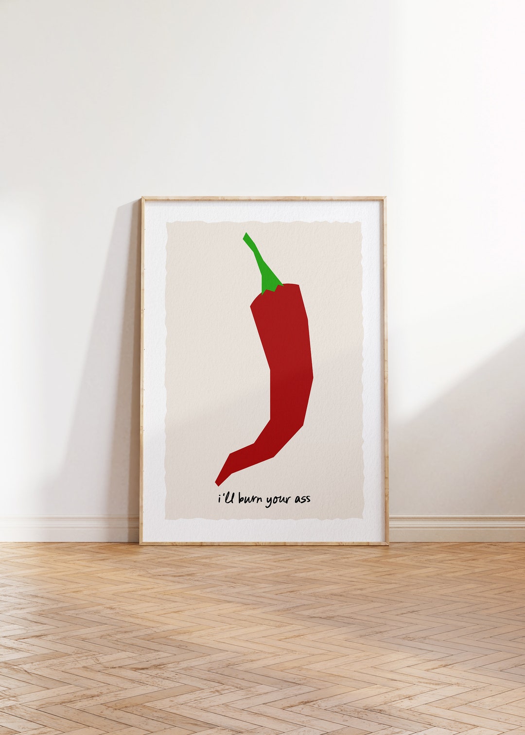 Chilli Print, Funny Wall Art, Food Art, Spice Print, Kitchen Print ...
