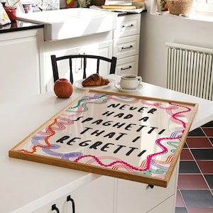 Spaghetti Regretti Print, Bright Kitchen Print, Pasta Print, Kitchen ...