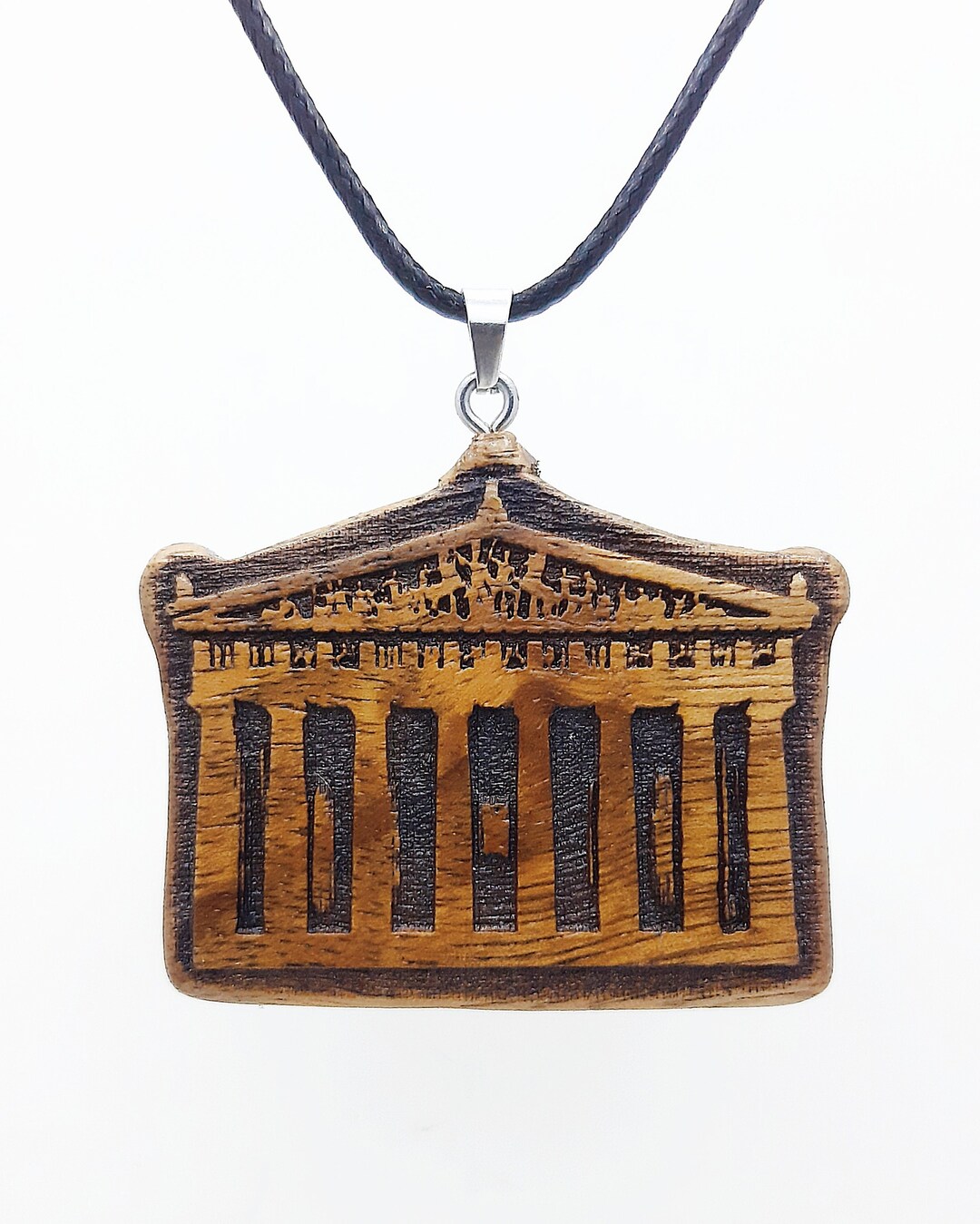 Personalized Carved Wood Pantheon Necklace, Ancient Roman Gods, Rome ...