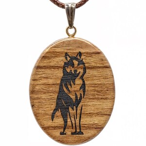 Celtic-inspired Wooden Wolf Locket: Handcrafted Nature Pendant for ...