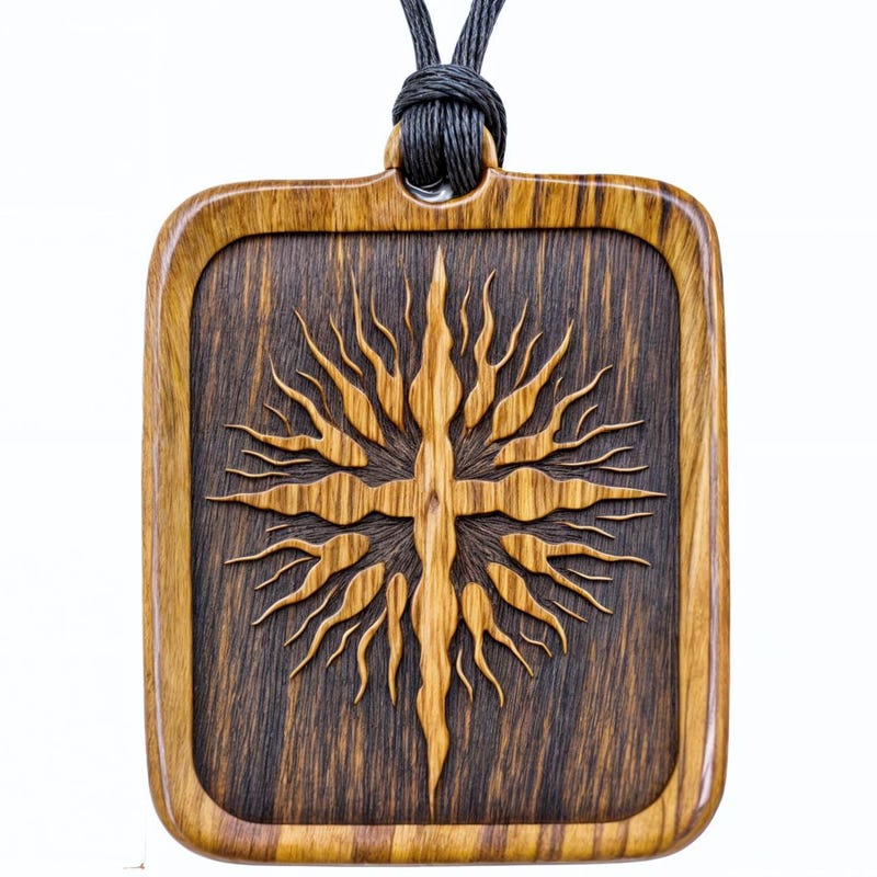 Solar Cross Pendant - Etsy