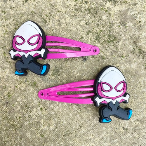 Spiderman Head Snap Hair Clips Pack of 2 Red - Etsy