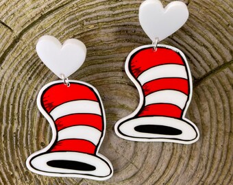 Dr. Seuss Cat in the Hat Thing 1 and Thing 2 Beaded Bracelets - Etsy