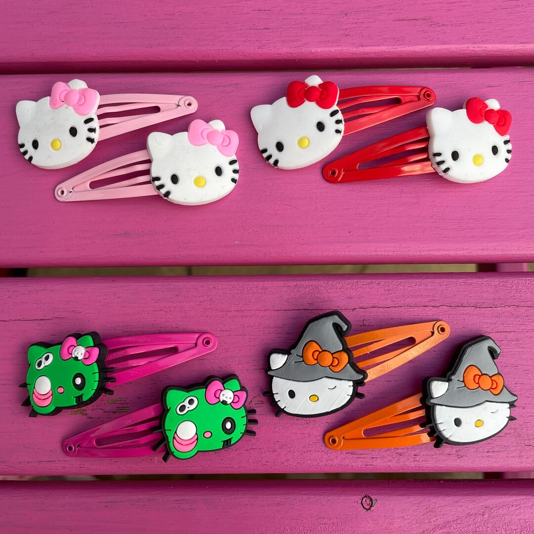 Kitty Snap Hair Clips - Etsy