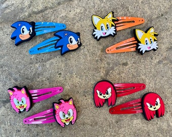 Sonic the Hedgehog Snap Hair Clips Pack of 2 Blue - Etsy