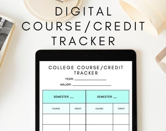 Credit Tracker, Graduation Planner, Course Credit Tracker, College ...