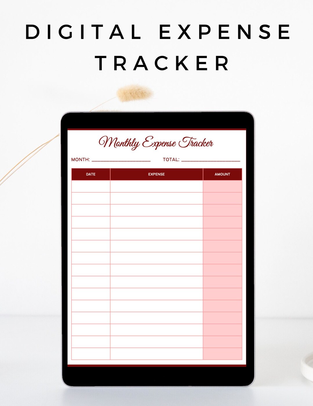 Digital Expense Tracker/printable Template - Etsy