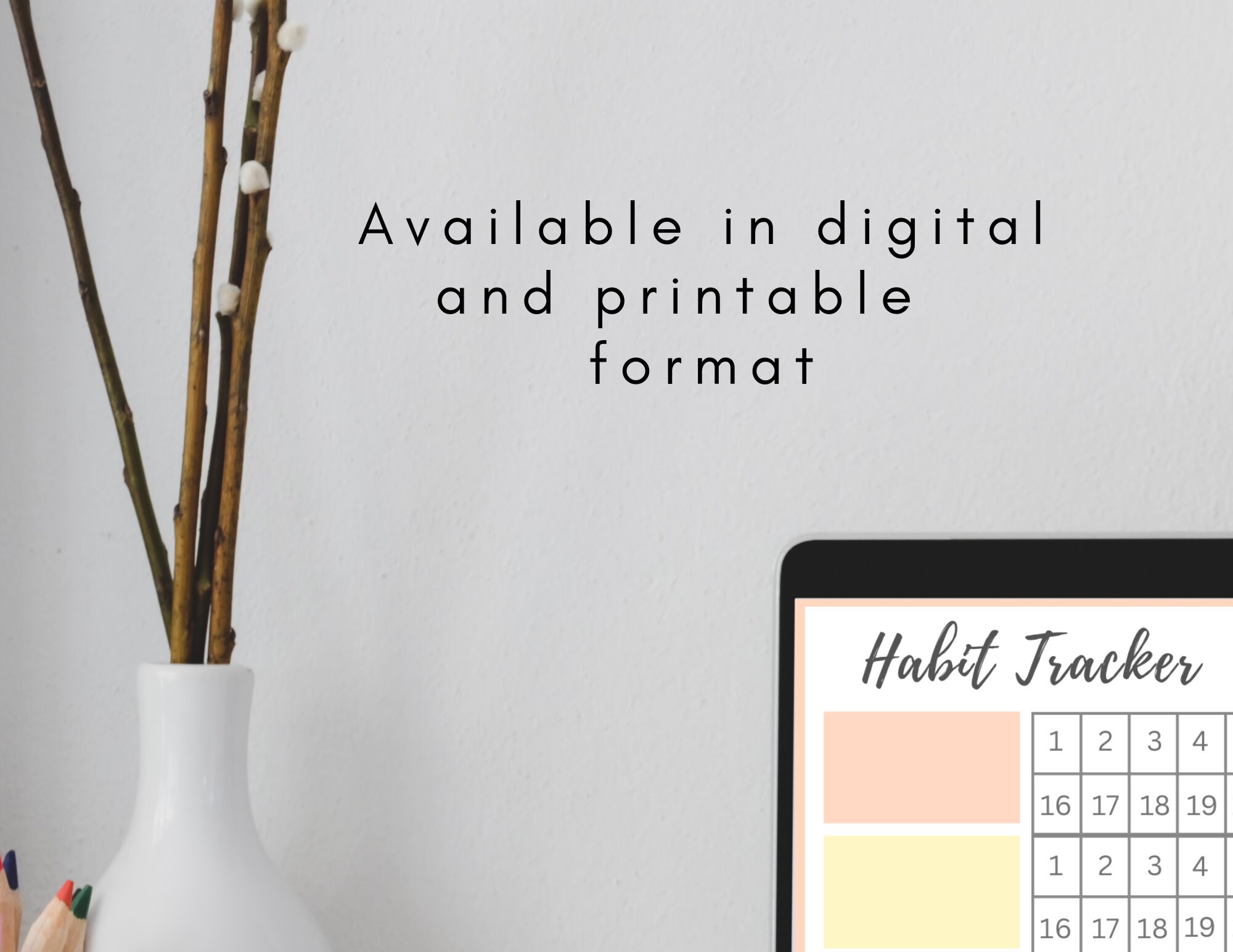 Digital Habit Tracker Template - Etsy