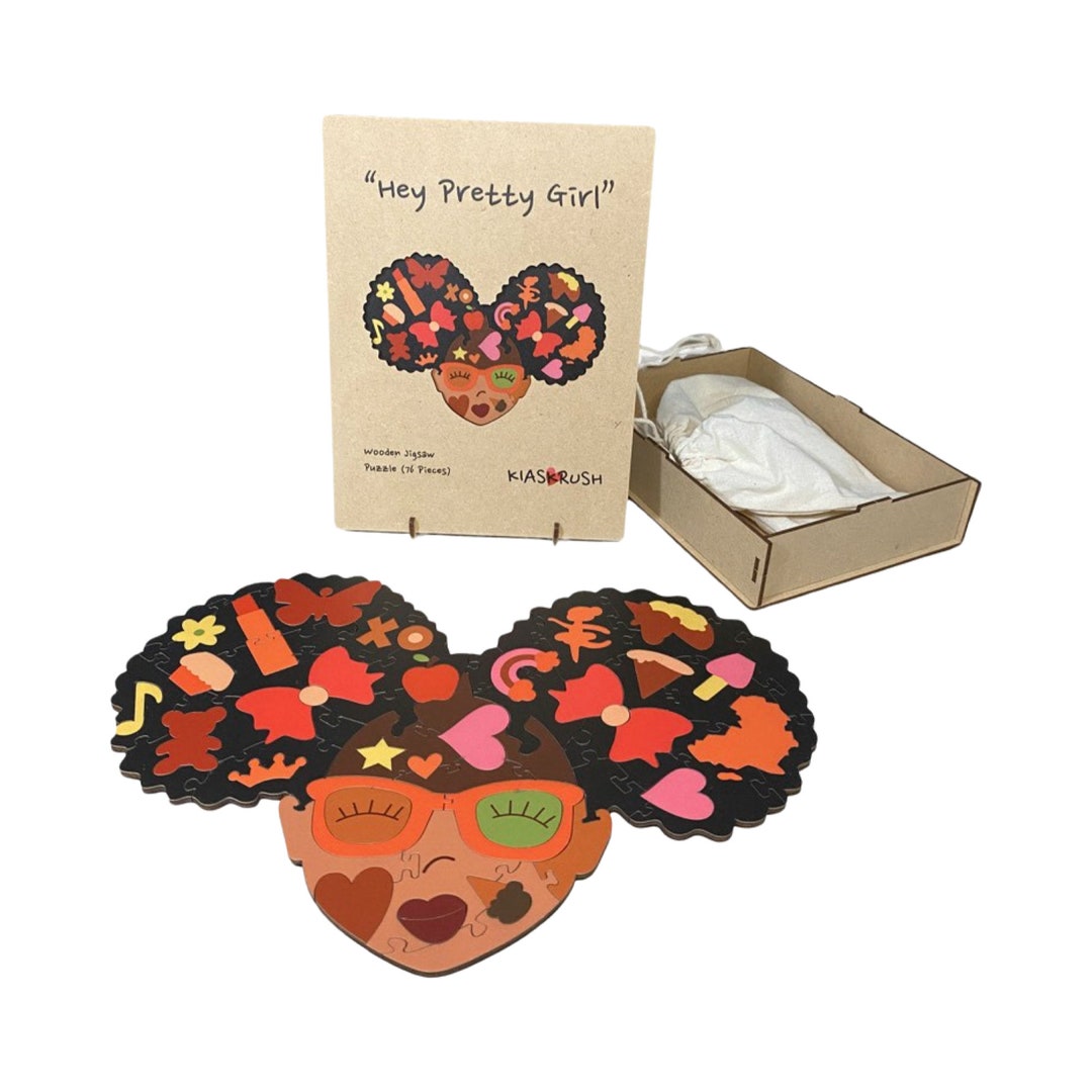 Hey Pretty Girl Wooden Jigsaw Puzzle - Etsy