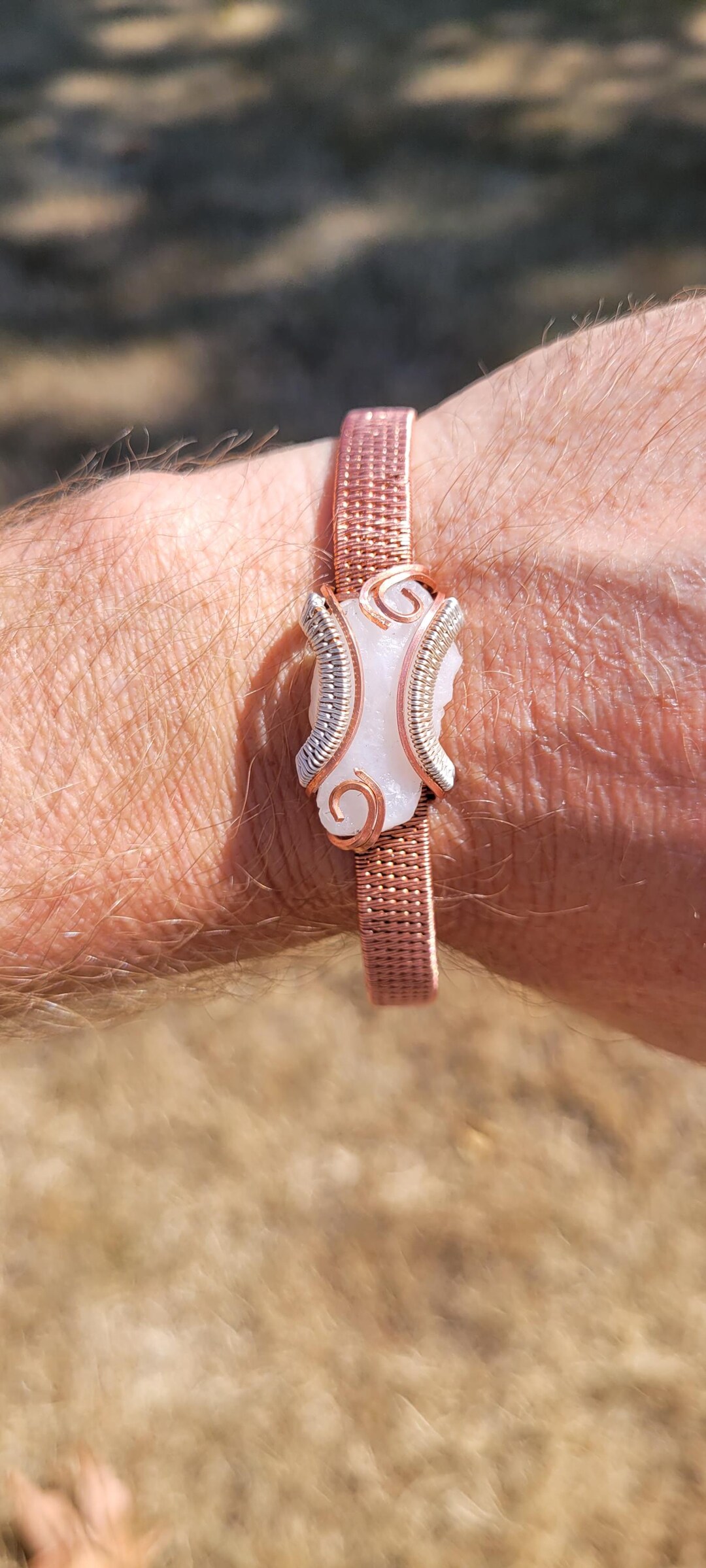 Heimdall's Watch Mexican Quartz Men's Designer Copper & Silver Wire ...