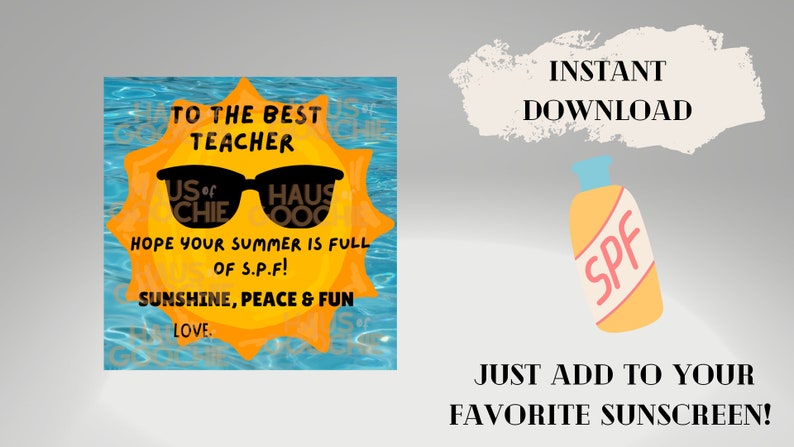 Teacher End of Year Gift/teacher Appreciation Gift Tag/summer Teacher ...