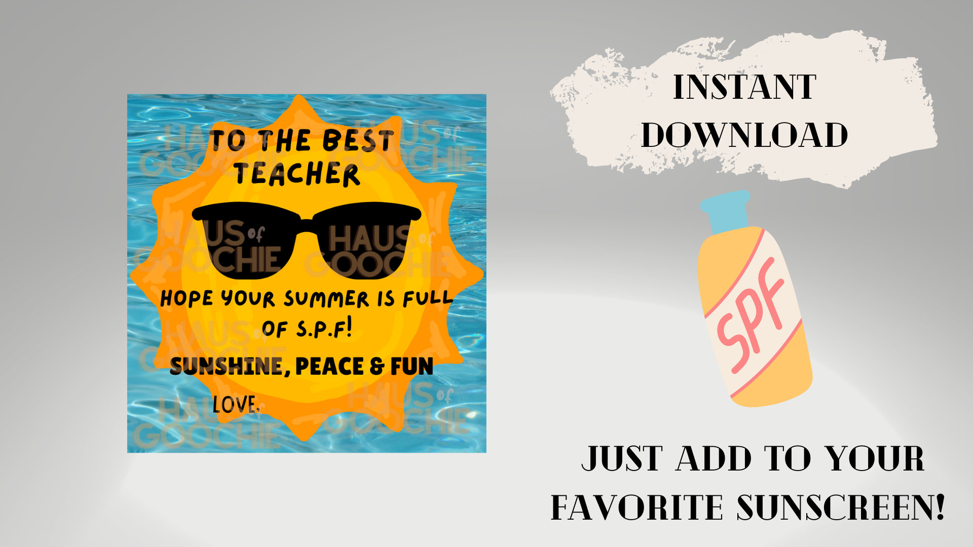 Teacher End of Year Gift/teacher Appreciation Gift Tag/summer Teacher ...